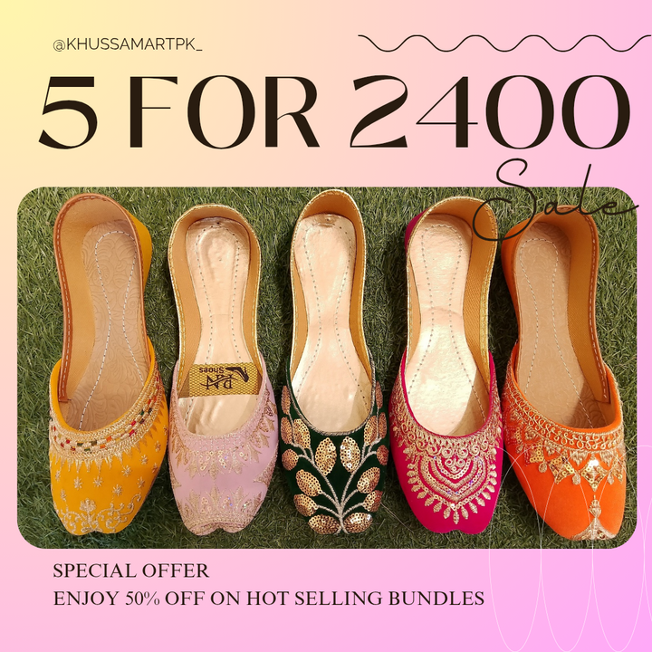 Bundle Of 5 Pairs – Khussa Bazaar